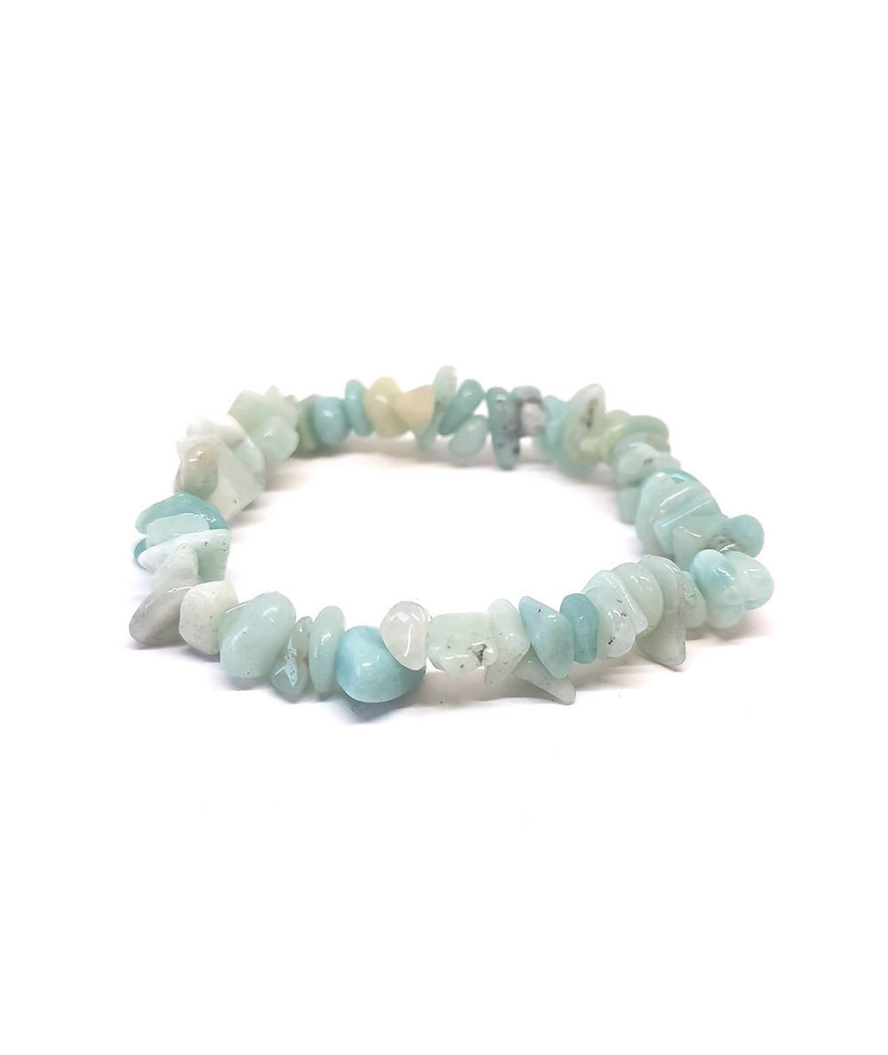 Amazonite - Bracelet Baroque (Chips) Autres modèles Longueur : 16 cm Env extensible (tour du ...