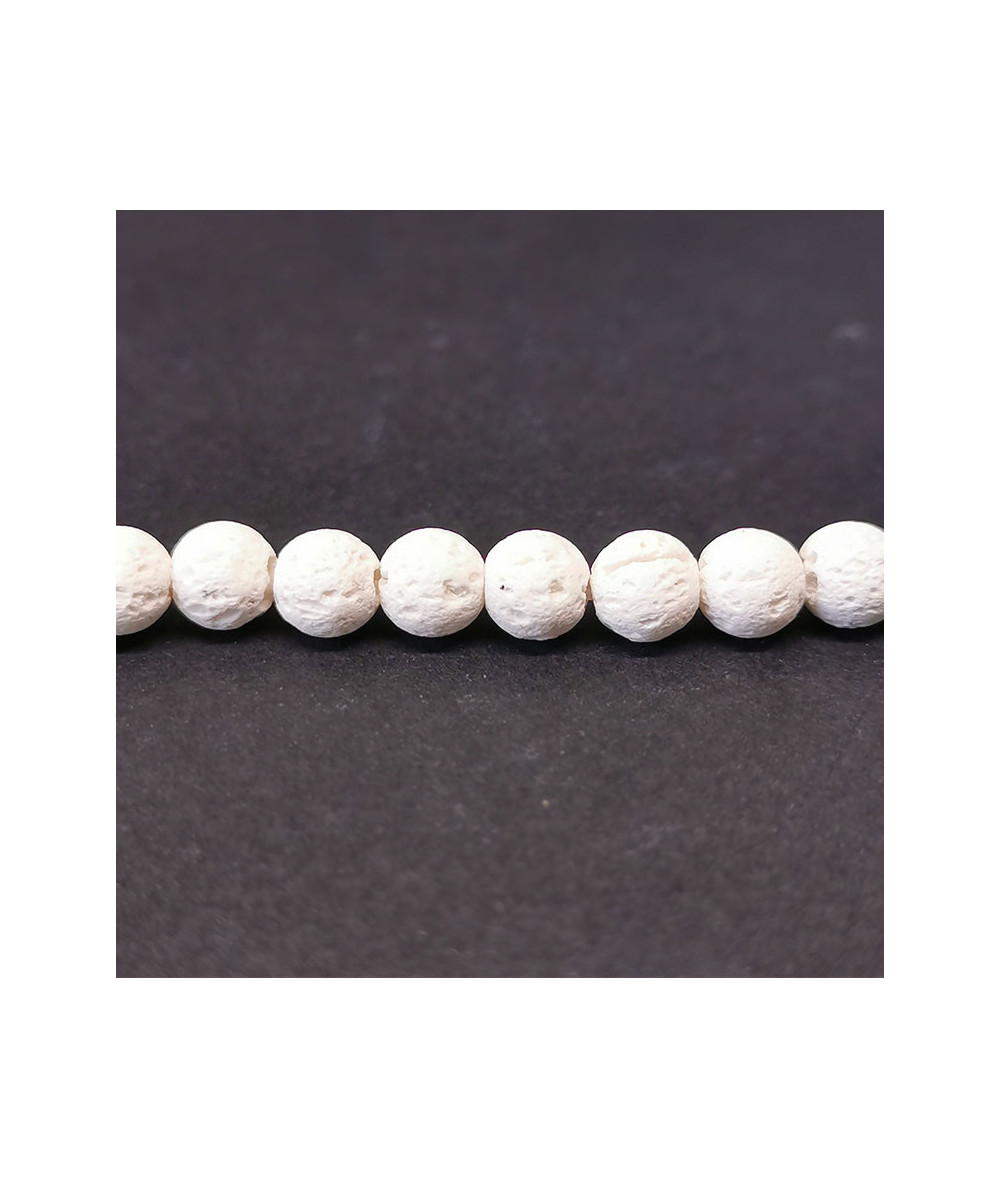 Magnésite - Fil de Perles - Brute Autres modèles Environ 42 perles - 8 mm