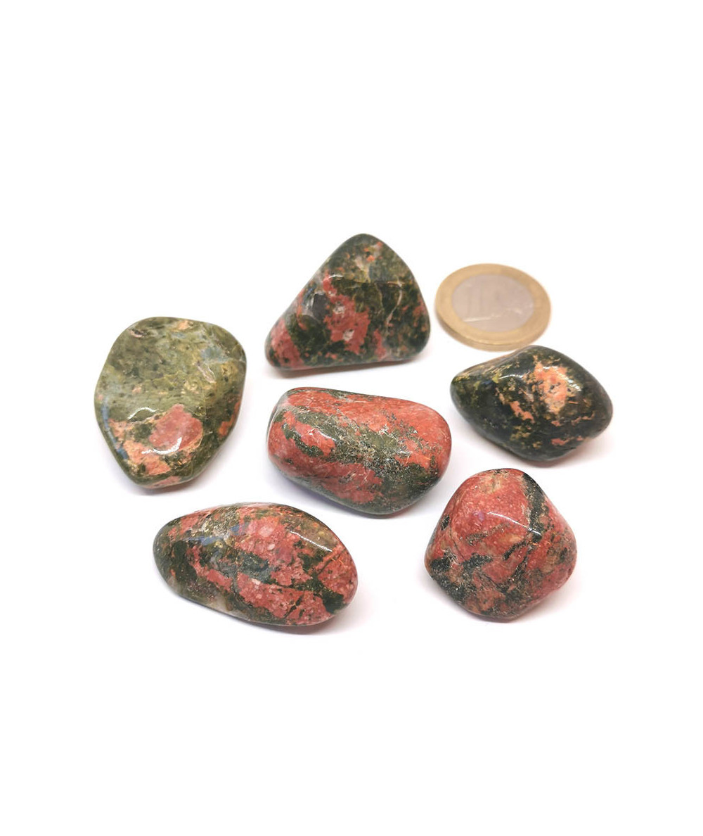 Unakite (Epidote) - Pierre Roulée Autres modèles 2 à 3 cm / 10 à 20 gr