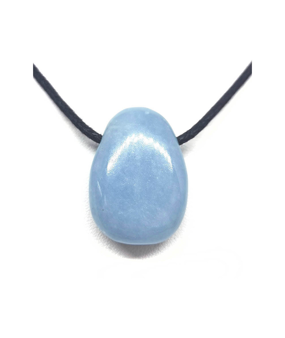 Angélite (Anhydrite) - Pendentif Pierre Percée Autres modèles 2 à 3 cm